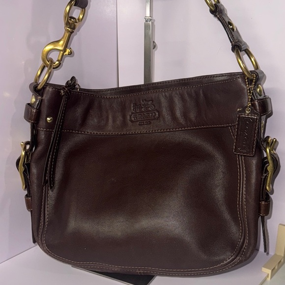 Coach | Bags | Coach Zoe Y2k Vintage Brown Leather Shoulder Bag Style ...